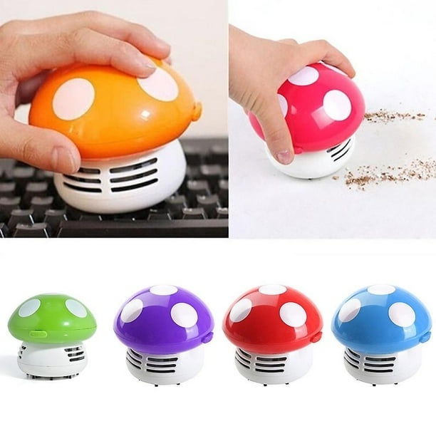 Mini Vacuum Cleaner 6 Colors Cute Mini Mushroom Corner Desk Table Dust ...