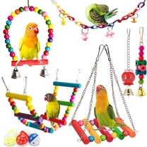 11PCS Bird Toys Parakeet Toys,Dinosam Colorful Parrot Toy for Small ...