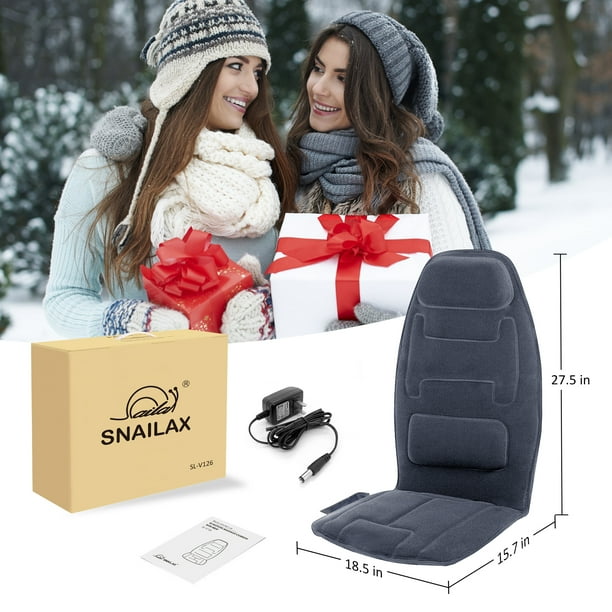Snailax Massage Seat Cushion with 10 Vibration Motors Back Massage Chair Pad for Back Pain Relief Christmas Gifts Walmart Business Supplies