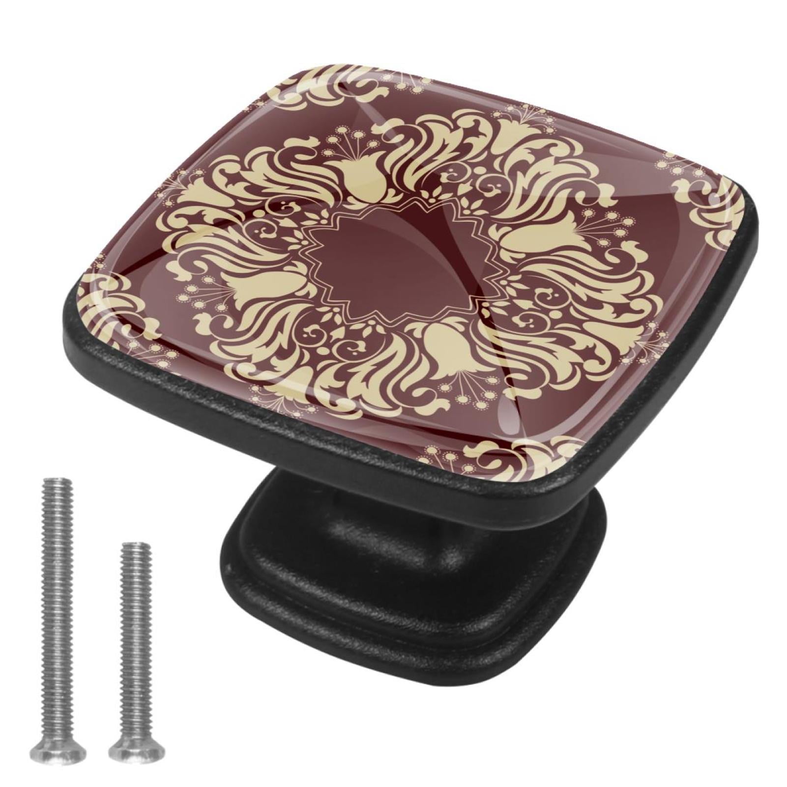 4 Pcs Cabinet Handle Drawer Pulls Arabian Arabesque Knobs with Screws ...