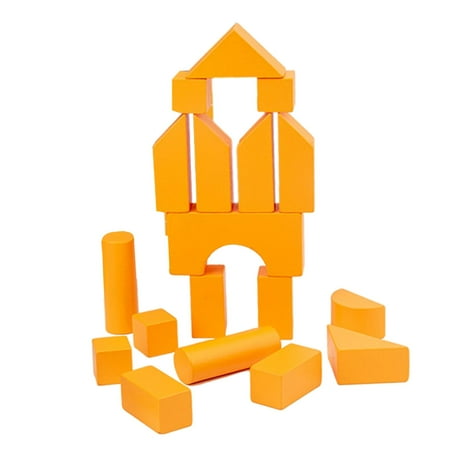 18 Pieces Wooden Stacker Game Geometric Shape Game | Walmart Canada