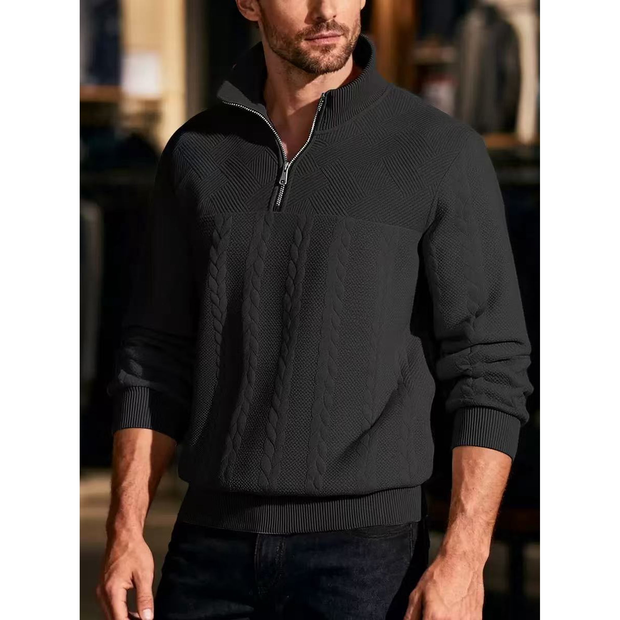 Click here for Unbranded Retro Casual Stand-Up Collar Zipper Pull... prices