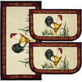 Kashi Home 3pc Kitchen Rug Set, Non-Slip, Durable, Farm Pattern, 2 ...