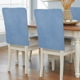 Blue Chair Back Covers Set of 2 Natural Solid Color Organic Mottling ...