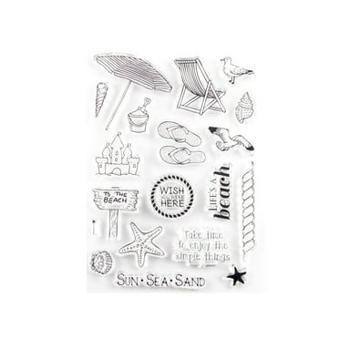 LELE LIFE 6 Sheets Vintage Clear Stamps, Retro Rubber Stamps ...