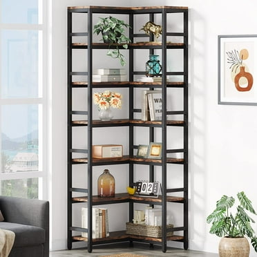 Tribesigns 7-Shelf Corner Bookshelf, L-Shaped Bookcase with 14 Shelves ...