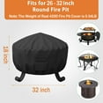 Fire Pit Cover Round for Fire Pit 26 Inch-32 Inch,420D Heavy Duty ...