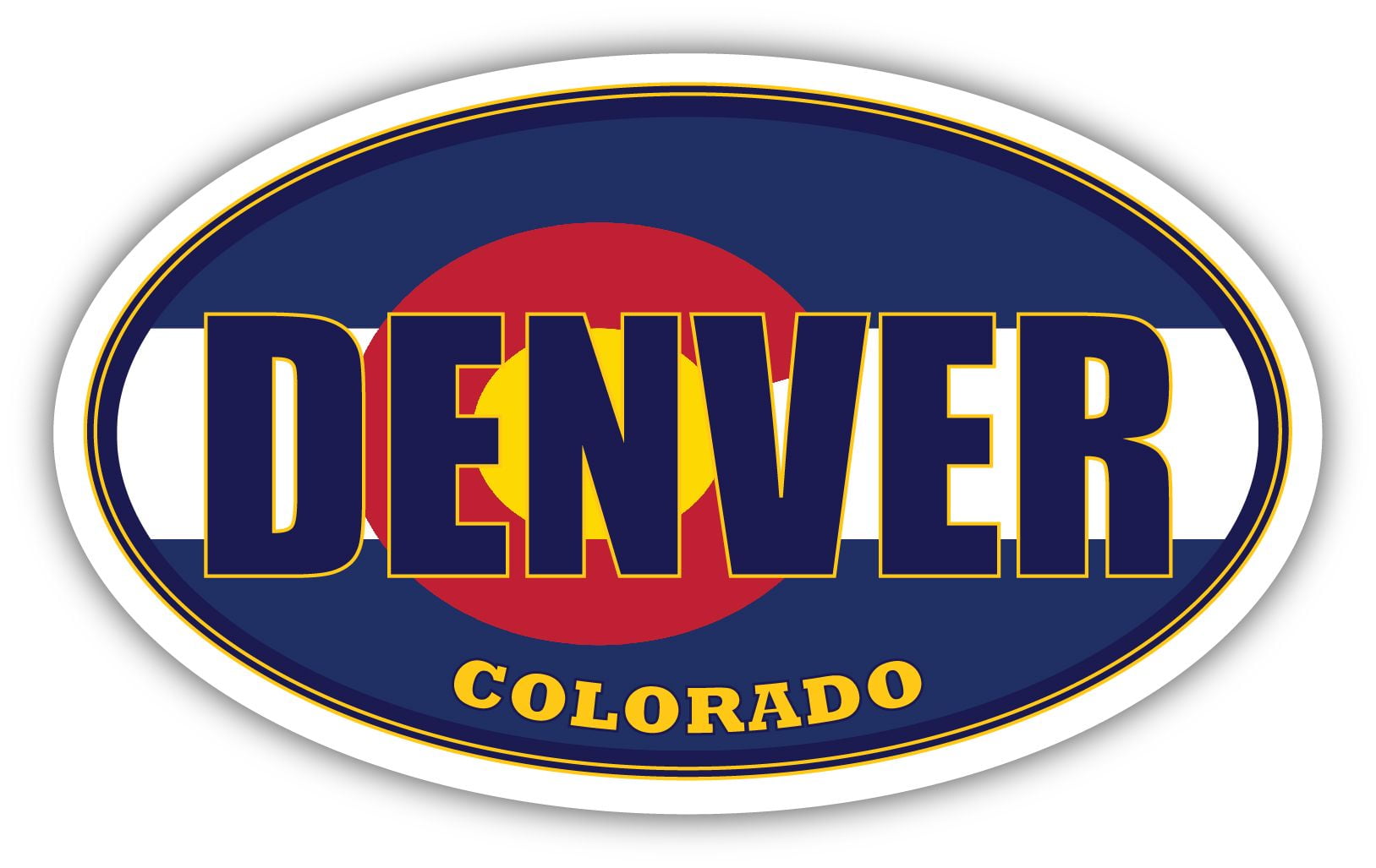 Denver City Colorado State Flag | CO Flag Denver County Oval State ...