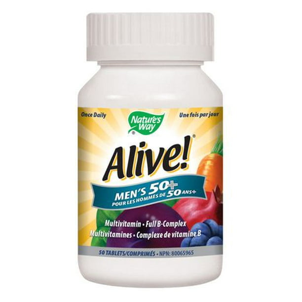 Nature's Way Alive! Men's 50+ Multivitamin B-Complex Tablets - Walmart.ca