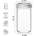 Mason Jars 12 OZ 15 Pack Canning Jars with Regular Lids, Ideal for Jam ...