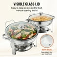 BENTISM 2-Packs Chafing Dish Buffet Set Chafing 4Qt Round Buffet Chafe ...