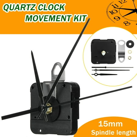 Hour+Minute+Second Hand + Movement Kit DIY 15MM Spindle Wooden Quartz ...