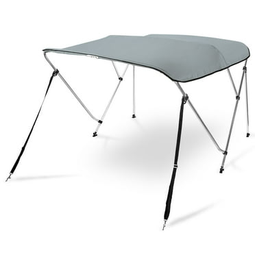 Seamander 4 Bow Bimini Top Boat Cover with Rear Support Pole and ...