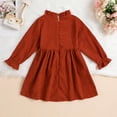 JIAYUE Spring Girls Dresses Solid Color Mock Neck Long Sleeve Drop ...