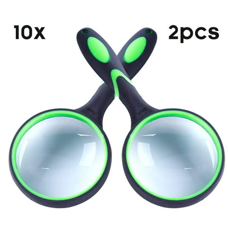Large Magnifying Glass 10X Good Hand Held Magnifying Glasses Bulk 75MM ...