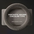 Brown Plush Fabric Steering Wheel Cover For Winter Driving Comfort And ...
