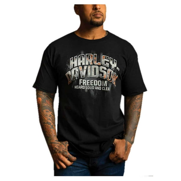 Harley-Davidson Men's Metallic Short Sleeve Crew-Neck Cotton T-Shirt (M), Harley Davidson ...
