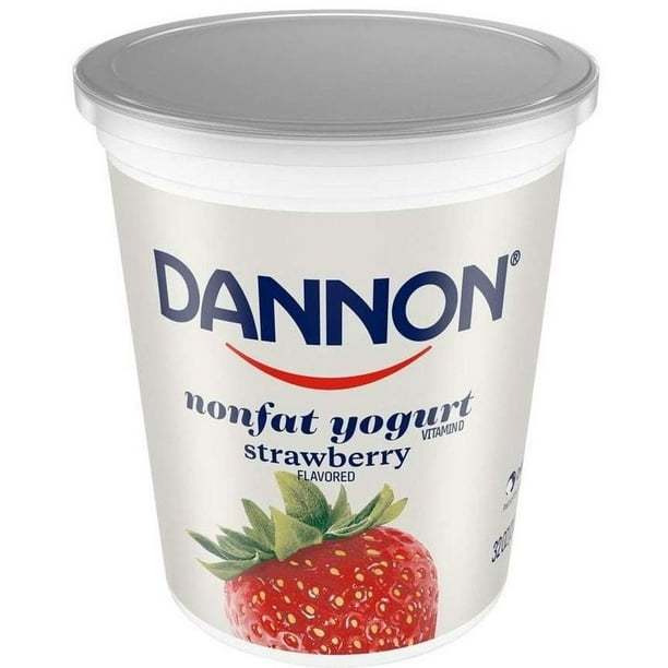 Dannon Strawberry Nonfat Yogurt, 32 Ounce -- 6 per case. - Walmart.com