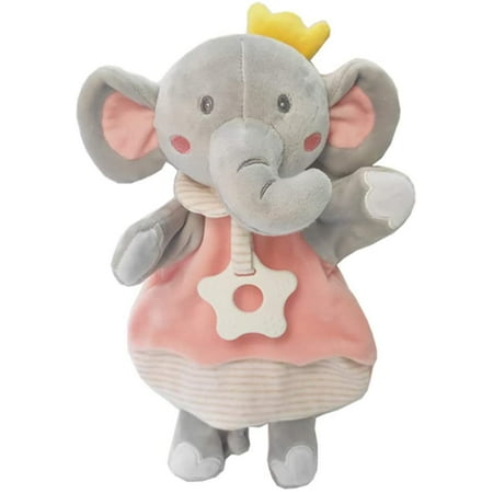 Elephant Animal Hand Puppets with Teether Toy HTCM HTCM Baby Plush ...