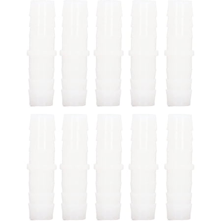 10Pcs Plastic Hose Barb Fitting Straight Equal Barbed Splicer Mender ...