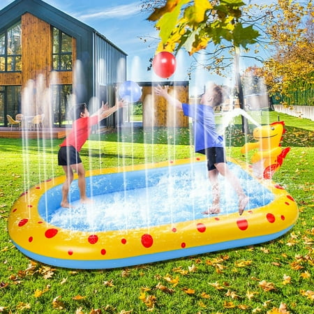 Inflatable Sprinkler Pool Swimming Kiddie Pool Outdoor Backyard Water ...
