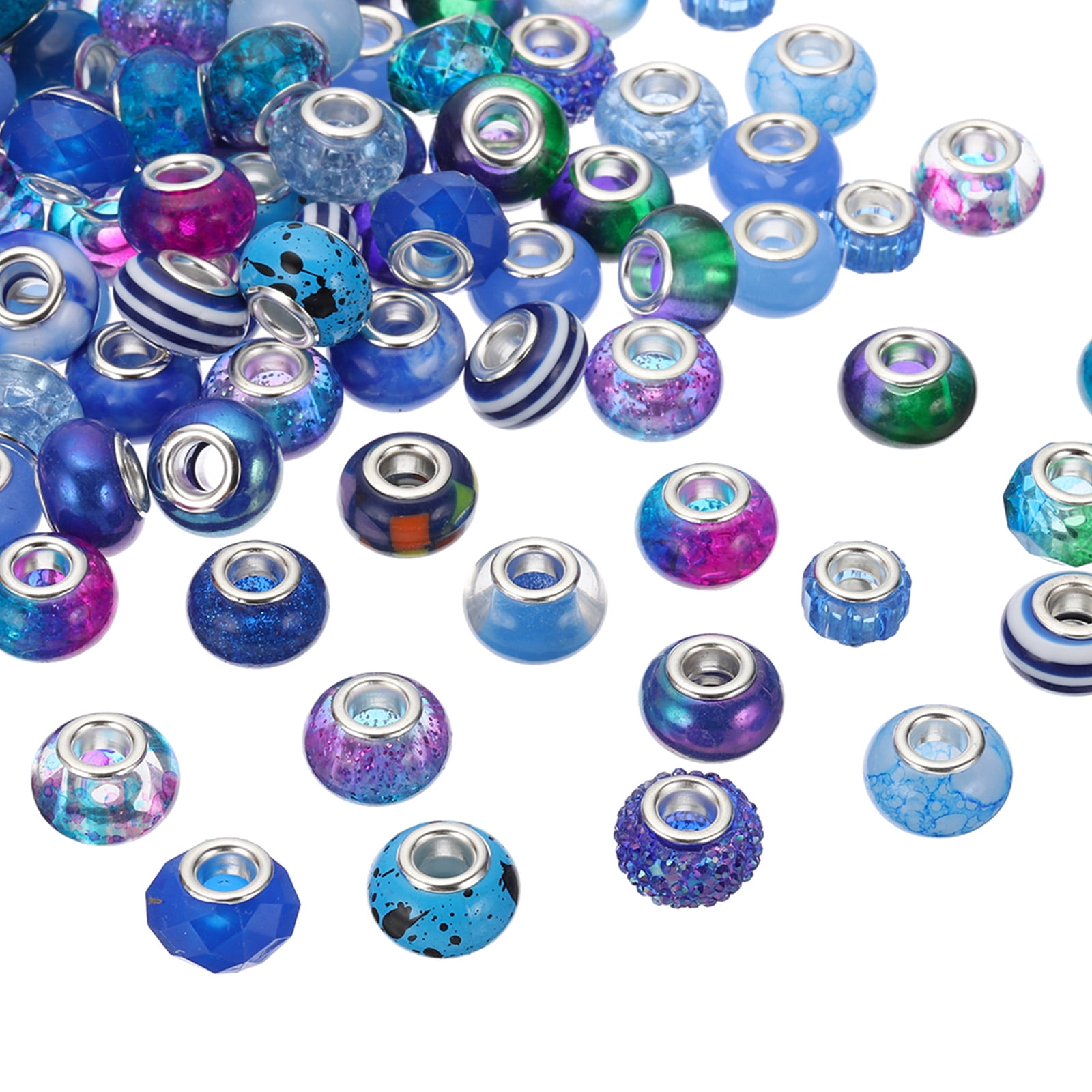 Click here for Uxcell Assorted European Craft Beads 100 Pcs Large... prices
