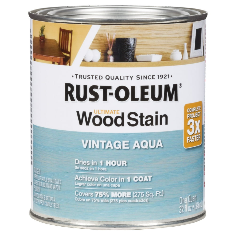 Rust-Oleum Vintage Aqua Rust-Oleum Ultimate Wood Stain, Quart - Walmart ...
