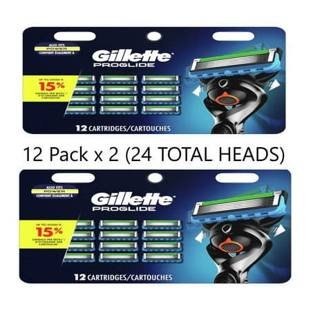 Gillette ProGlide Men's Razor Blades, 12 Blade Refills x 2 (24 Total ...
