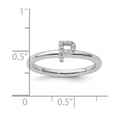 14k White Gold Stackable Diamond Letter Name Personalized Monogram ...