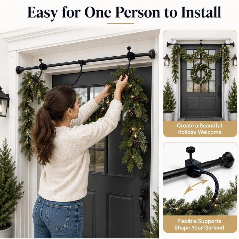 Garland Hanger for Front Door, Wreath Hangers for Front Door, Front ...