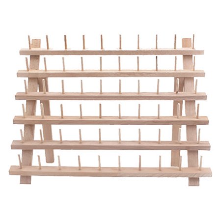 ALLOMN Solid Wood Shelf Folding Spool Storage Rack Sewing Thread Rack ...