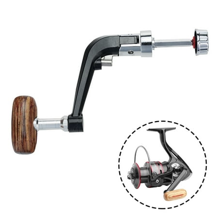 Rotary Fishing Reel Handle with Screw Caps Foldable Fishing Reel Grip ...