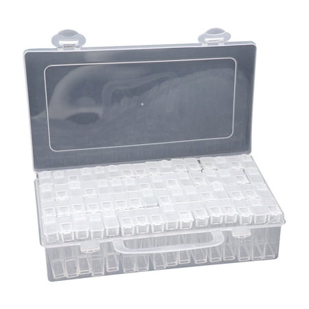 Diamond Organizing Boxes 64 Slots Transparent Jewelry Drill Acrylic ...