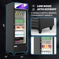 NAFCOOL 13.3 Cu ft Commercial Refrigerator, Glass Door Merchandiser ...