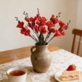 Artificial Magnolia Flower Branch, 16.92 in Plastic Floral Spray for ...