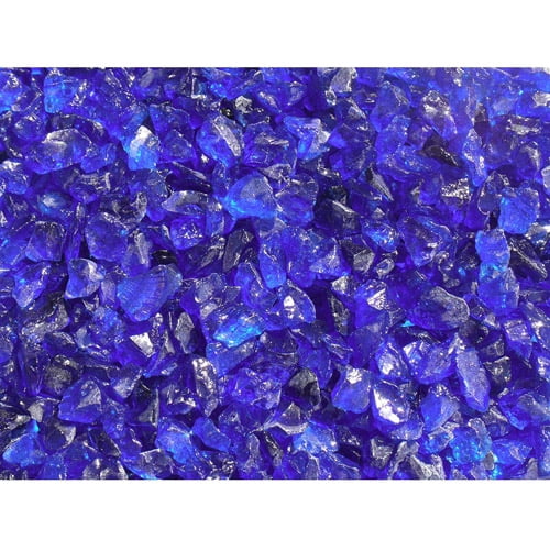 Exotic Pebbles & Aggregates Ocean Blue Glass Pebbles, 2 lb - Walmart.com