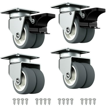 KFFKFF Rolling Wheels, 4-inch Rotating Plate Wheels, Pack of 4 ...
