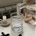4 Pcs Drinking Glasses with Glass Straw 14oz Glassware Set,Cocktail ...