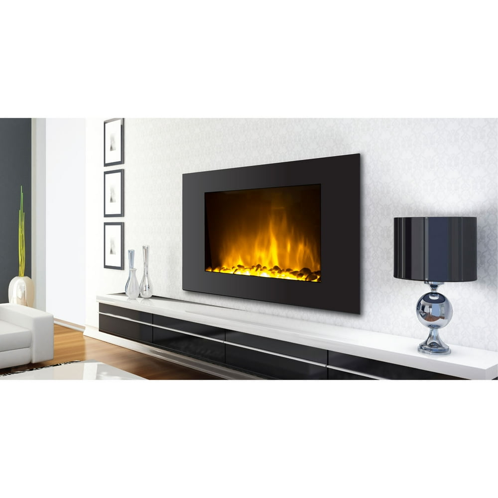 Warm House Oslo Wall-Mounted LED Fireplace with Color-Changing Flame ...