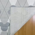 Disney Licensed Mickey Mouse Grey/ Cream Modern Argyle Flatweave Indoor ...