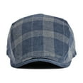 DJN Unisex British Retro Corduroy Beret - Plaid Print Casual Hat ...