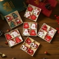 [Fast arrival] New Boxed Wooden Colorful Cartoon ornaments Christmas ...