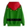 Women's Cute Hoodies Oversize Christmas Color Block Long Sleeve Hooded ...