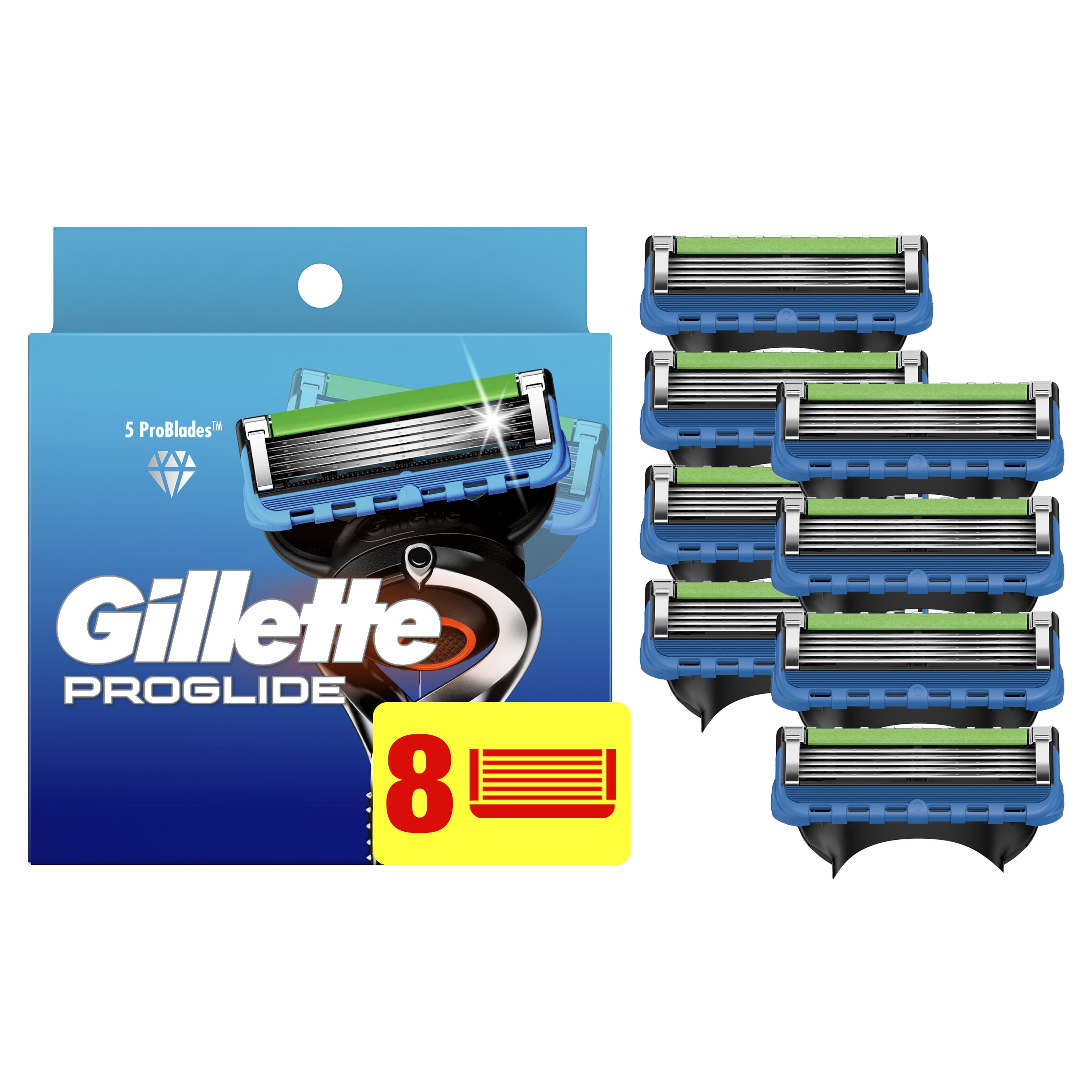 Gillette ProGlide Men's Razor Blades, 8 Blade Refills - Walmart.com