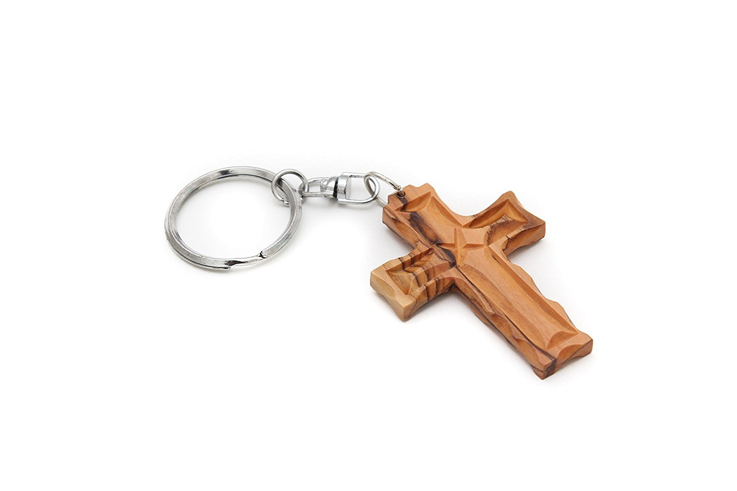 From The Earth - Olive Wood Latin Cross Keychain - Fair Trade ...