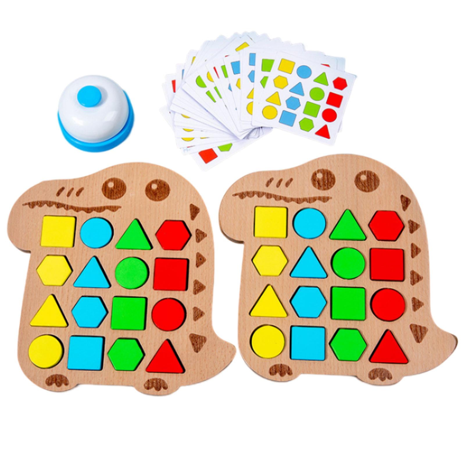 Shape Quick Matching Board, Wooden Interactive Battle Game, Shape ...