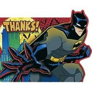 Amscan Batman Thank You Note Greeting Cards, Multicolor, 1 Pack ...