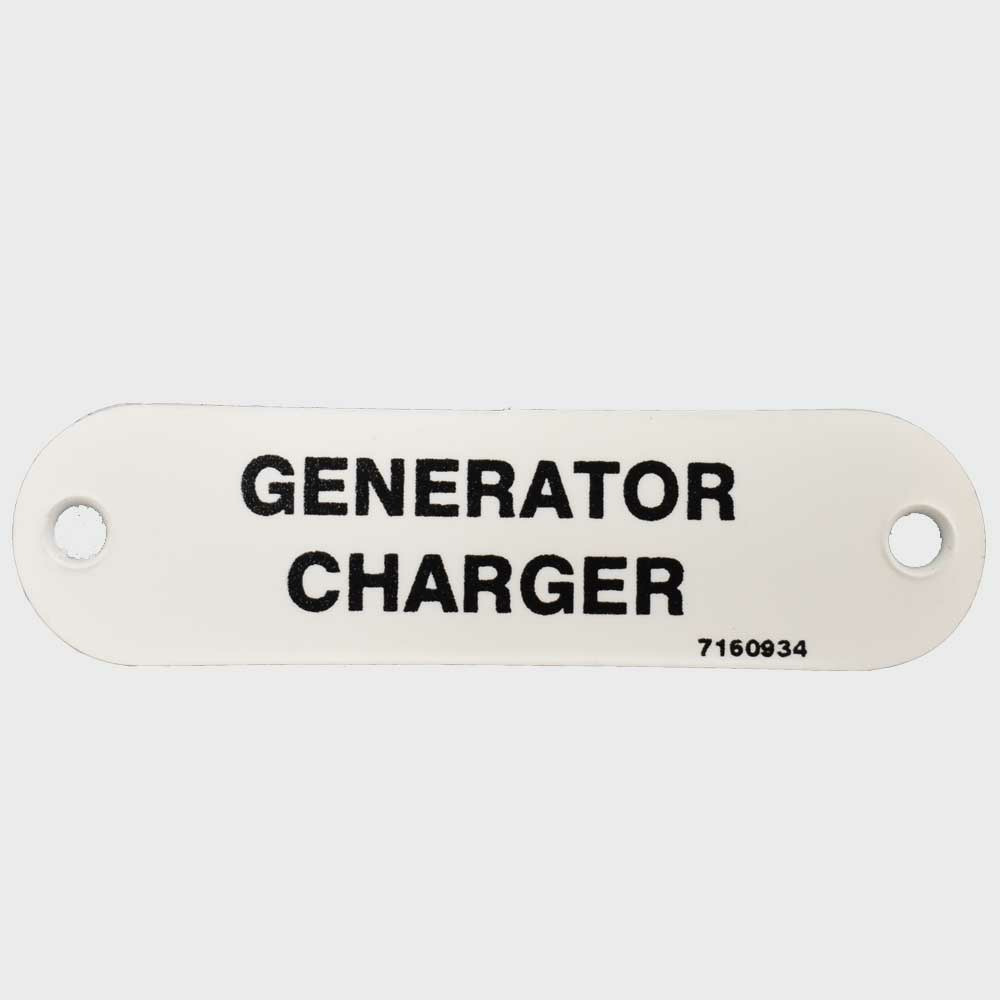 Carver Boat Generator Charger Label 7160934 | 2 3/4 x 3/4 Inch White ...