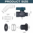Rain Barrel Faucet Connector Kit, 3/4 Inch Thread Garden Hose Adapter ...