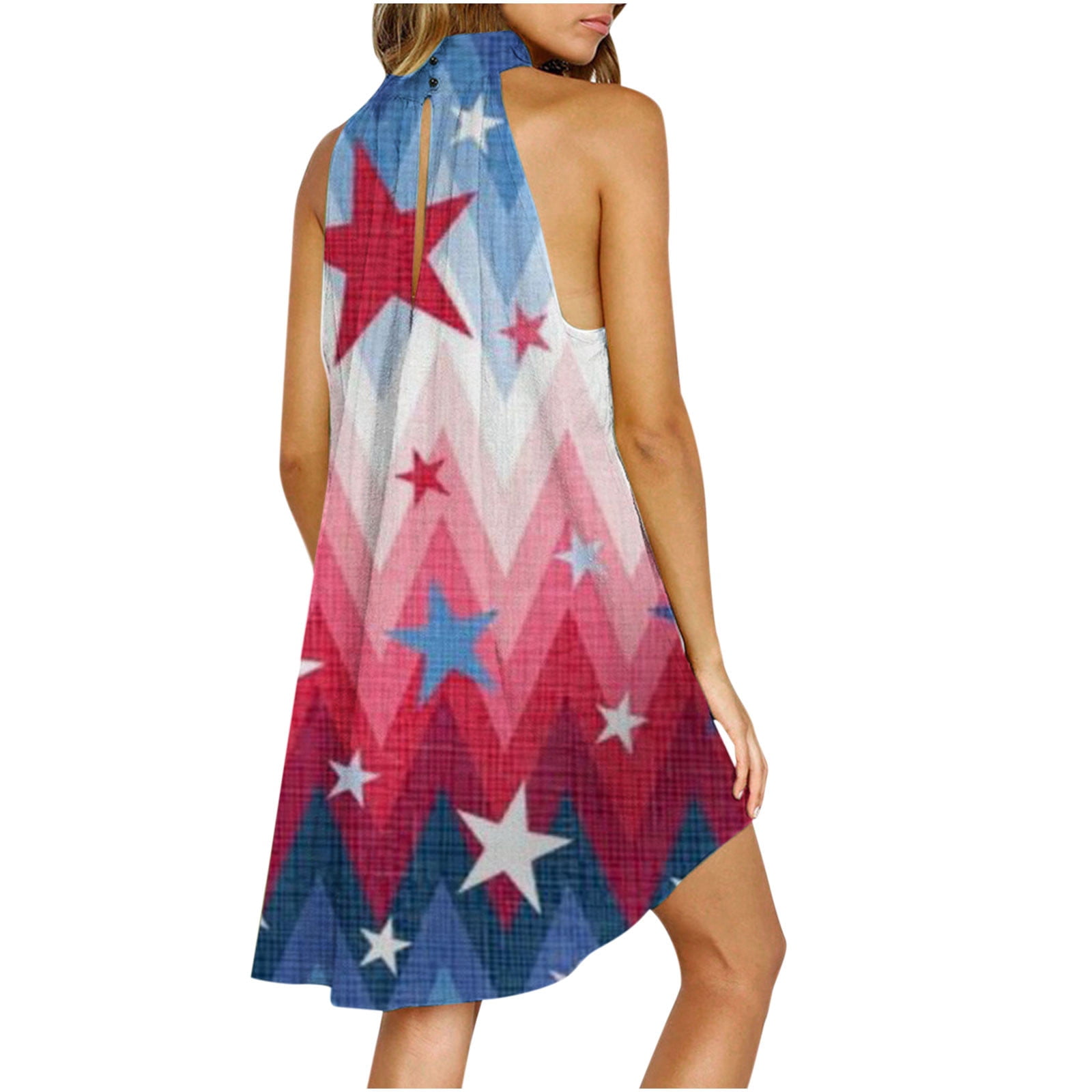 Puntoco Womens Plus Size Clearance Dresses Independence Day Womens